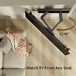 TV Wall Mount Full Motion for Most 37-75 inch OLED QLED 4K Flat/Curved TVs-Sturdy TV Mount Dual Articulating Swivel Tilt Holds up to 132LBS Max VESA 600x400mm- 8/16inch Wood stud Wall Mount TV Bracket
