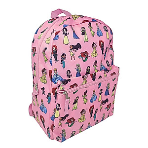 Disney Princess 16" Backpack Bag Belle Cinderella Tiana Jasmine Ariel Snow White