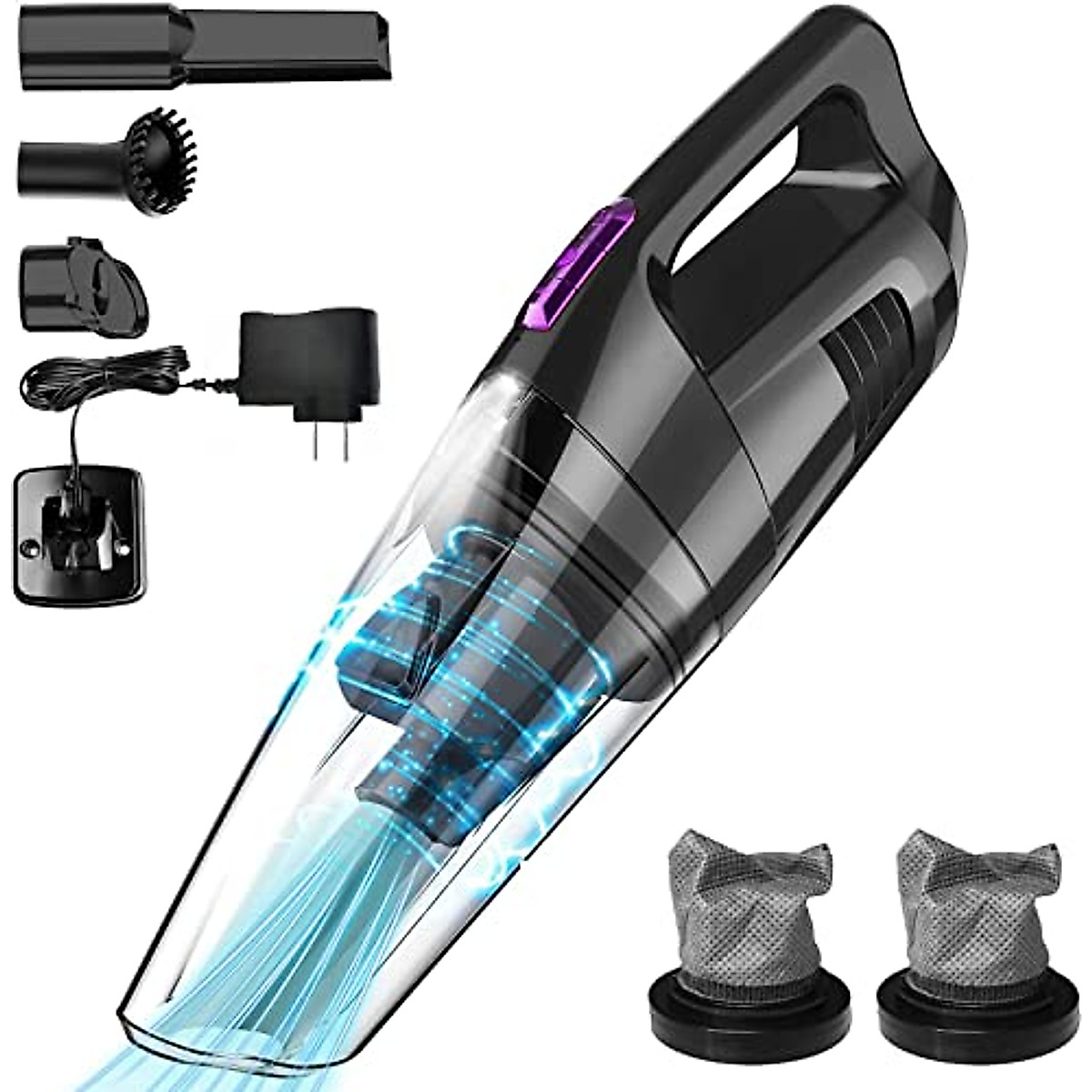 whall Handheld Vacuum Cordless, 8500PA Strong Suction Hand Held Vacuum Cleaner with LED Light, Lightweight Mini Car Vacuum Cordless Rechargeable, Portable Hand Vacuum Cleaner for Car, Home and Pet