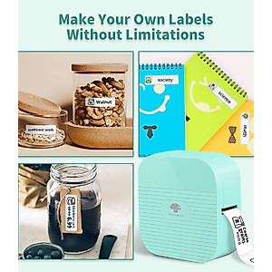 Phomemo Mini Label Maker Machine with Tape, Q31 Bluetooth Label Maker, Ink-Less Wireless Portabel Small Label Printer Machine for iOS/Android, Thermal Sticker Labeler Printer Handheld for Home,Office