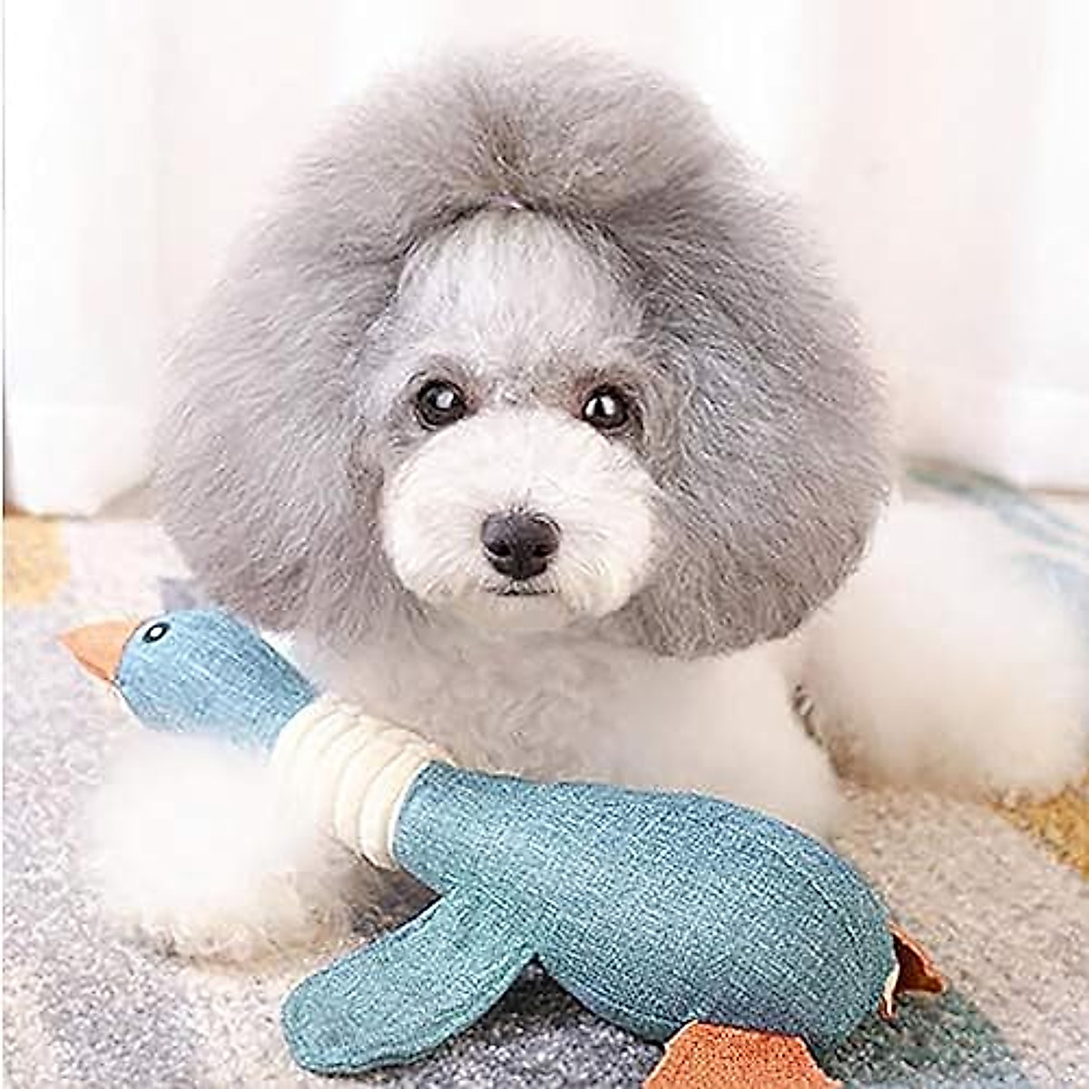 Wxfzasy Robust Duck-Designed for Heavy Chewers, Unbreakable Dog Toys, Invincible Robust Duck Chew Toy, Duck Dog Toys for Aggressive Chewer with Squeaky Plush Toy Puppy Chew Teething (3Pcs)