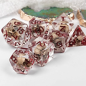 UDIXI Skull DND Dice Set, Resin D and D Dice Set Skull Dice Set D&D for RPG Dungeons and Dragons MTG and Other Tabletop Games