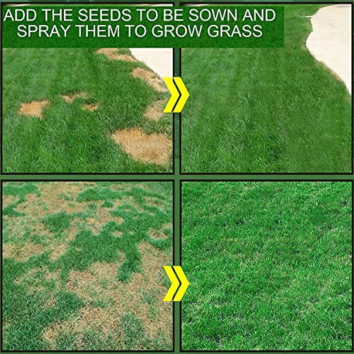 Hippie Green Grass Spray, Liquid Seeding Grass Lawn Green Spray, Cowboy Green Grass Seed Spray, Green Grass & Pest Control Lawn Spray (A)