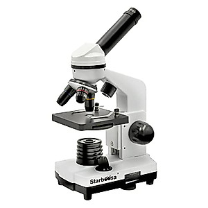 Starboosa Microscope 80X-1600X for Kids Beginners Lab Compound Monocular Microscopes with Optical Glass Lenses & LED Illumination - Microscope with Smartphone Adapter for Kids Beginner