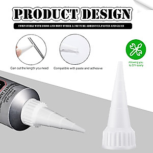 20 Pack e6000 Snip Tip Applicator Tips Cap for E6000 Craft Glue 3.7 Ounce Adhesive Tubes