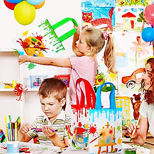 Sweetude 24 Pack Paint Party Favor Bags Non Woven Art Party Gift Bags Kids Art Paint Treat Goodie Bags Paintbrush Splatter Tote Bags for Paint Theme Birthday Party Baby Shower Supplies, 4 Styles