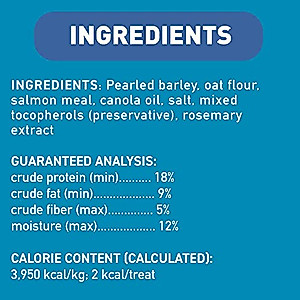 Cloud Star Tricky Trainers Crunchy Dog Training Treats 8 oz Pouch, Salmon Flavor, Low Calorie Behavior Aid with 450 treats