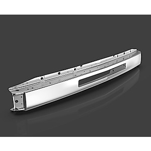 ECOTRIC Impact Bar Compatible with 2007-2013 Chevy Silverado 1500 2500 3500 Pickup Front Bumper Impact Face Bar Chrome Steel Replace For GM1002831 15941850