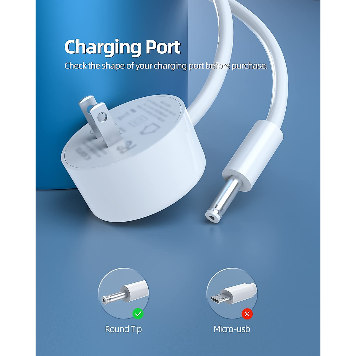 Power Cord Fit for Google Nest Mini (2nd gen) Smart Voice Speaker, Nest WiFi AC2200 (2nd gen) Router Power Supply Adapter AC Charger