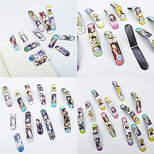 Anime Bookmark Random 12pcs Magnetic Bookmark Anime Merch Anime School Supplies (Guimie 2 Bookmark)