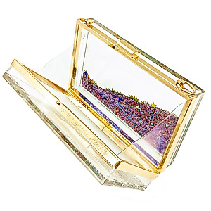 JeVenis Womens Transparent Sequins Chain Clutch Evening Handbag Party Cross-body Purse (New Multicoloured)