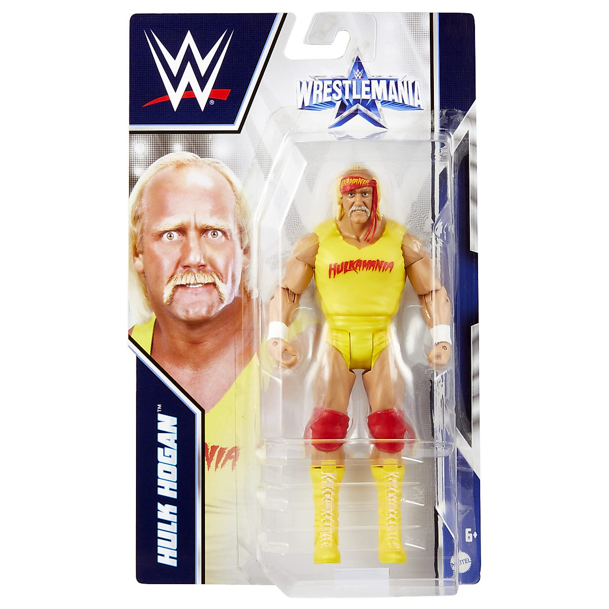 Mattel WWE Wrestlemania Action Figure, Hulk Hogan, Posable 6-inch Collectible & Gift for Ages 6 Years Old & Up