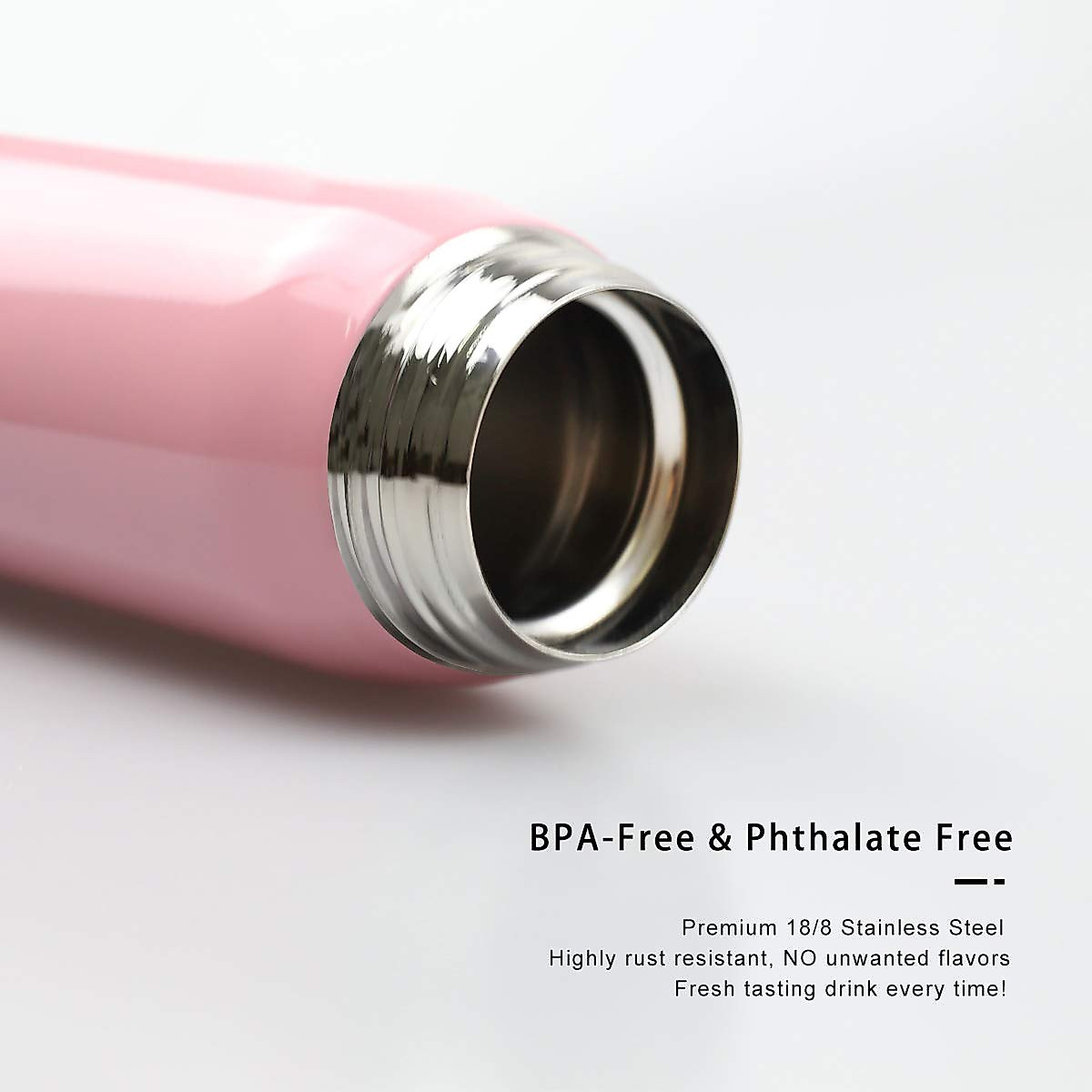 Stainless Steel Water Bottle-Double Wall Vacuum Insulated Thermos Beverage Bottle, Travel Mug 17 Ounce