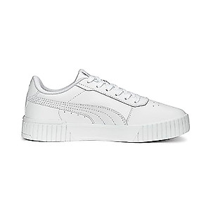 PUMA Women's Carina 2.0 Sneaker, White White Silver, 9