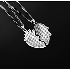 BFF Best Friend Necklace for 2 Girls Bestie Birthday Gifts for Women Friendship Friends Christmas Gift Rainbow Heart Puzzle Matching Necklaces for Best Friends