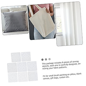 TEHAUX 8pcs Patchwork Template Wire Crimping Tool Acrylic Sewing Ruler Patchwork Stencil Template Wire Crimper Tool Painting Flower Template Embroidery Template Grip Plastic Quilting