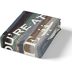 Lake House Duvet Cover Twin Size, Rustic Farmhouse Old Barn Bedding Set for Kids Teens Adults Home Room Decor,White Paddle Comforter Cover Nautical Adventure Quilt Cover 2Pcs,1 Pillowcase