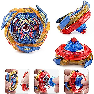 Burst Battle Top Set Itcaoseklu 4 Battling Tops 2 Launchers Blast Gyro Game with Arena, Battling Tops Stadium Gift for Kids Children Boys Ages 6 7 8+