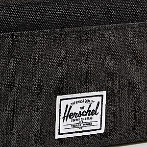 Herschel Thomas Polyester Wallet,Rfid Blocking, Black/Black Crosshatch