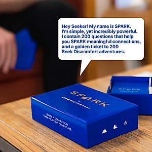 seek discomfort Spark Card Game - Fun Adult Card Games Family Games for Game Night Table Topics Conversation Cards Conversation Starters Get to Know You Games Adventure Challenge Table Talk Questions