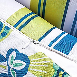 Phantoscope Pack of 2 Outdoor Indoor Throw Pillow Covers Decorative Waterproof Outdoor Pillows Patio Pillows Cushion Case for Couch Tent Park, Off White 18 x 18 Inches