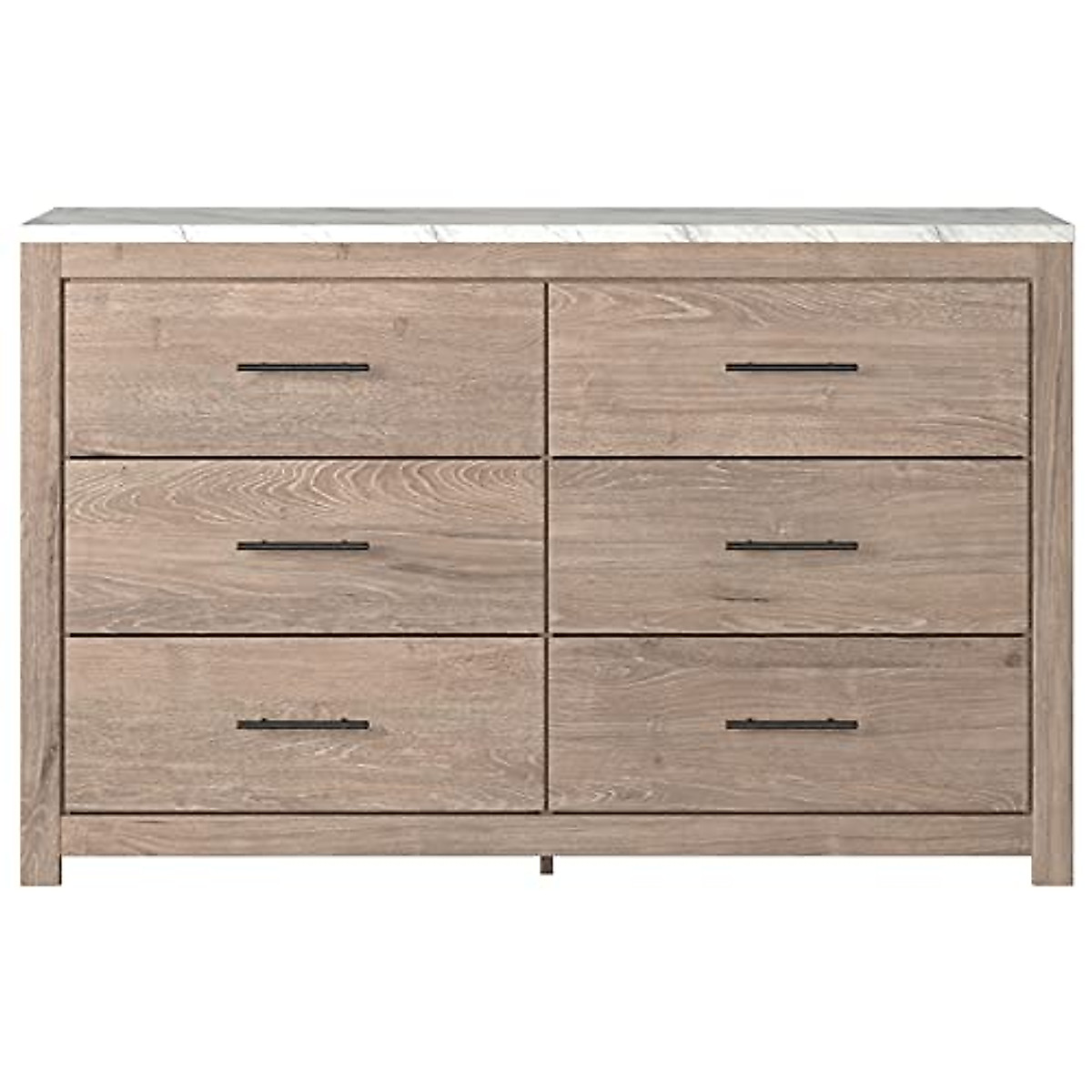 Signature Design by Ashley Senniberg Contemporary Dresser, Light Brown/White