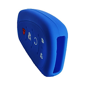Silicone Smart Key Fob Cover Case Protector Keyless Remote Holder for 2016-2024 Chevy Malibu Camaro Trax Traverse Sonic Cruze Volt Equinox Spark HYQ4EA