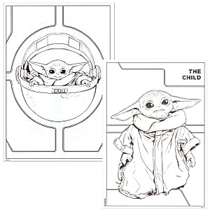 Star War Mandalorian & Baby Yoda Coloring & Activty Book Set - x2