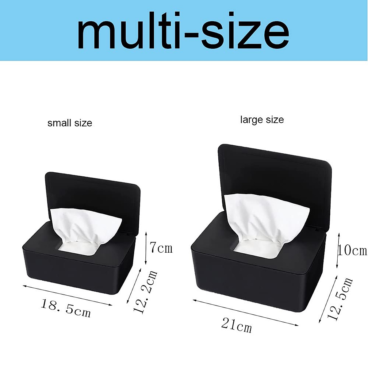 Toilet Wipes Dispenser, 21x12.5x10 cm/ 8.27x4.92x3.94 inch Baby Wipes Dispenser Perfect Look Wipe Container Portable Reusable Flushable Bathroom Storage Case Box to Keep Wipe Fresh