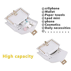 Qiayime Purses and Handbags for Women Transparent Fashion PU Leather Top Handle Chain Rivet Satchel Shoulder Tote Crossbody clutch Clear Bags