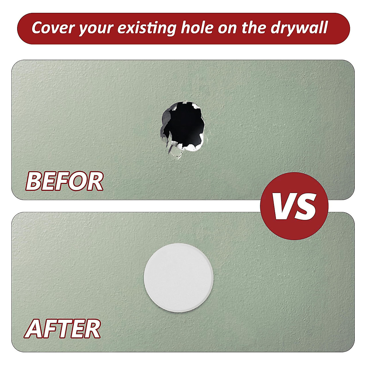 Wideskall® White Round Door Knob Wall Shield Self Adhesive Protector (3" inch Standard Size, 10.00, Count)