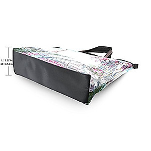 My Daily Women Tote Shoulder Bag Eiffel Tower And Flower Painting Handbag Medium