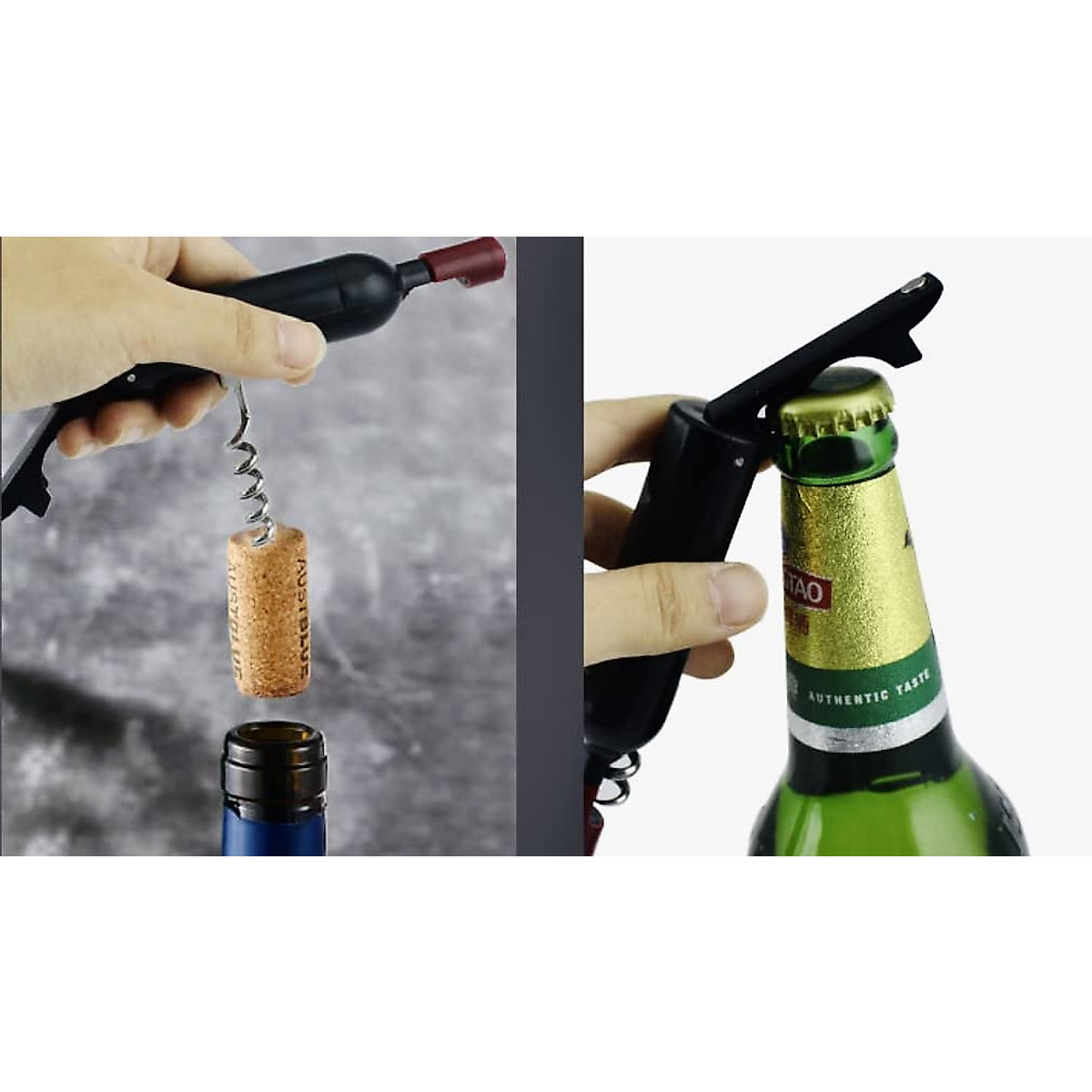 Magnetic Bottle Opener - Stick to Refrigerator for Wine and Beer Bottles Cute Two-Function Wine Bottle Shaped Magnetic Bottle Opener for Fridge