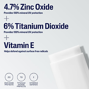 Cetaphil Sheer Mineral Sunscreen Stick for Face & Body, 0.5oz, 100% Mineral Sunscreen: Zinc Oxide & Titanium Dioxide, Broad Spectrum SPF 50, For Sensitive Skin