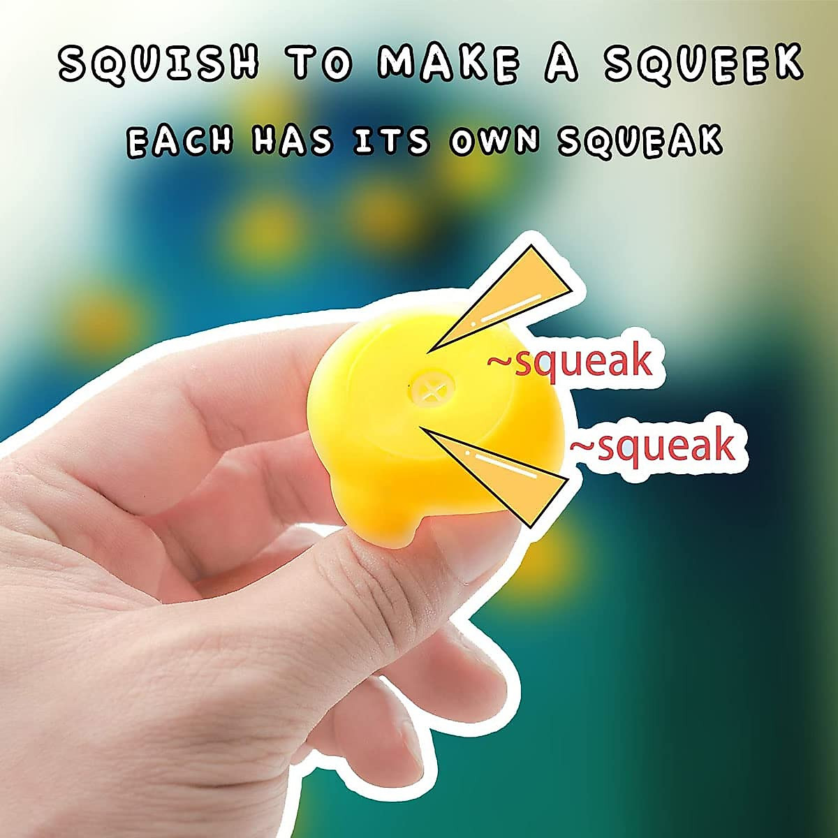 Umbresen Bath Duck Toys Yellow Rubber Ducks Preschool Bathtub Float Squeak Duckies Gift for Baby Toddler Infant Shower Car Pool Halloween Christmas Decorations (Yellow Set of 20)