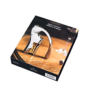 L'Atelier du Vin Oeno Motion Wood vertical level corkscrew comfortable grip spare spiral integrated foil cutter