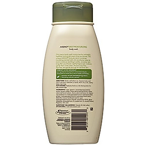 Aveeno Active Naturals Daily Moisturizing Body Wash with Natural Oatmeal, 18-Ounce Bottles (Pack of 3)