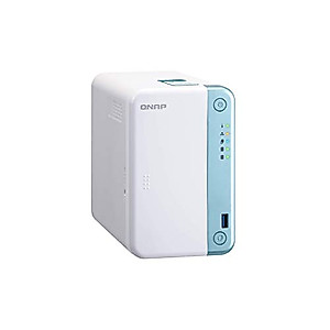 QNAP 2 Bay Home NAS with 4TB Storage Capacity, Preconfigured RAID 1 Seagate IronWolf Drives Bundle, 1GbE Ports (TS-251D-4G-24R-US)