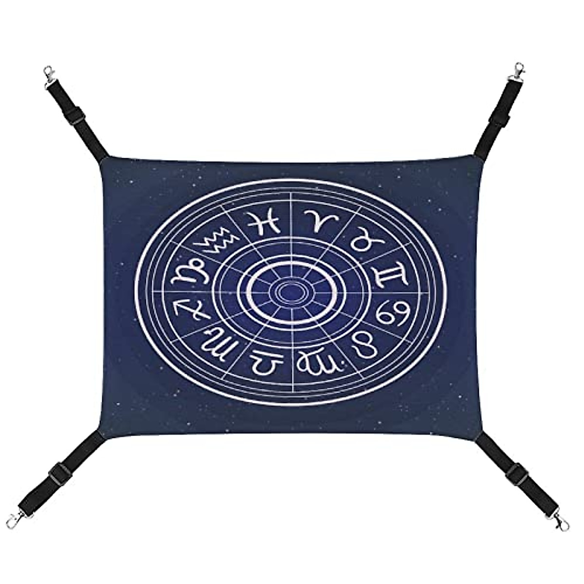 Black Star Constellation Disk Pet Hammock Bed Guinea Pig Cage Hammock Small Animal Hanging Bed for Ferret, Chinchilla, Puppy and Other Small Animals