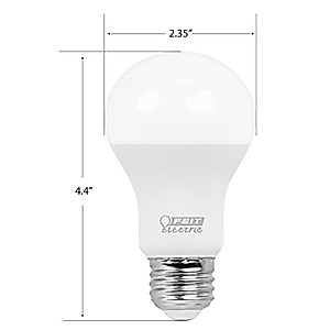 Feit Electric LED Light Bulbs, A19 60W Equivalent, Non Dimmable, 800 Lumens, A19 LED Light Bulbs, E26 Base, 4100k Cool White, A19 LED Bulbs, 10 Year Lifetime, 1 Pack, A800/841/10KLED