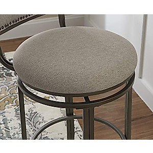 Powell Pewter Metal and Rustic Wood Counter Height 3 Piece Set Franklin Dining