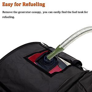 Coverify Generator Cover While Running, Portable Waterproof Generator Storage Cover，All-Weather Protection Generator Tent Cover for Most Universal 1000-5500 Watt Inverter Generator (36*20*23in, Black)