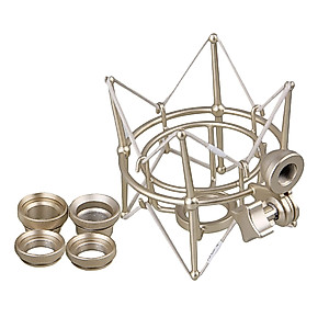 Lovermusic Silver Hole Dia 1.18inch Metal Cylinder Microphone Shock Mount Stand Replacement for Newman U87 Microphone