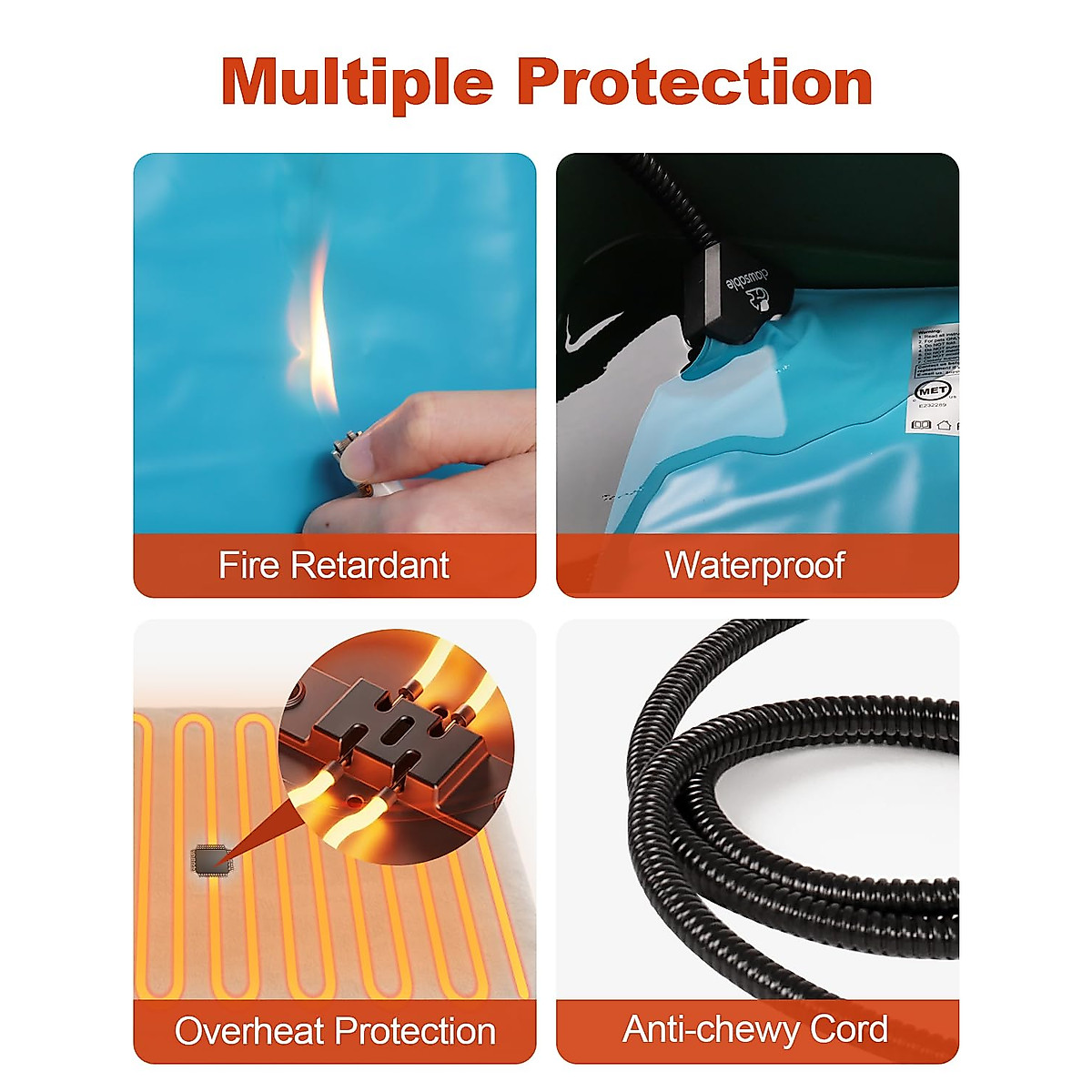 Lamlingo Pet Heating Pad for Cat Dog,Extremely Waterproof Heated Cat Bed Outdoor&Indoor,Adjustable Heated Dog Blanket Mat with 6 Temperature&5 Timers Set,Pet Heater Warmer(Grey,XL-36 Lx24 W)