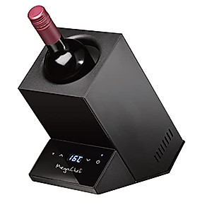 MegaChef Wine Chiller Electric, Single Bottle, Black, 25oz