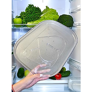 Londonderry Fridge Organizers and Storage with Lazy Susan Turntable - 15.7’’ and 13.7’’ Options | Efficient Rotation, Waste Reduction | Suitable for Refrigerator Cabinet and Pantry (Big)
