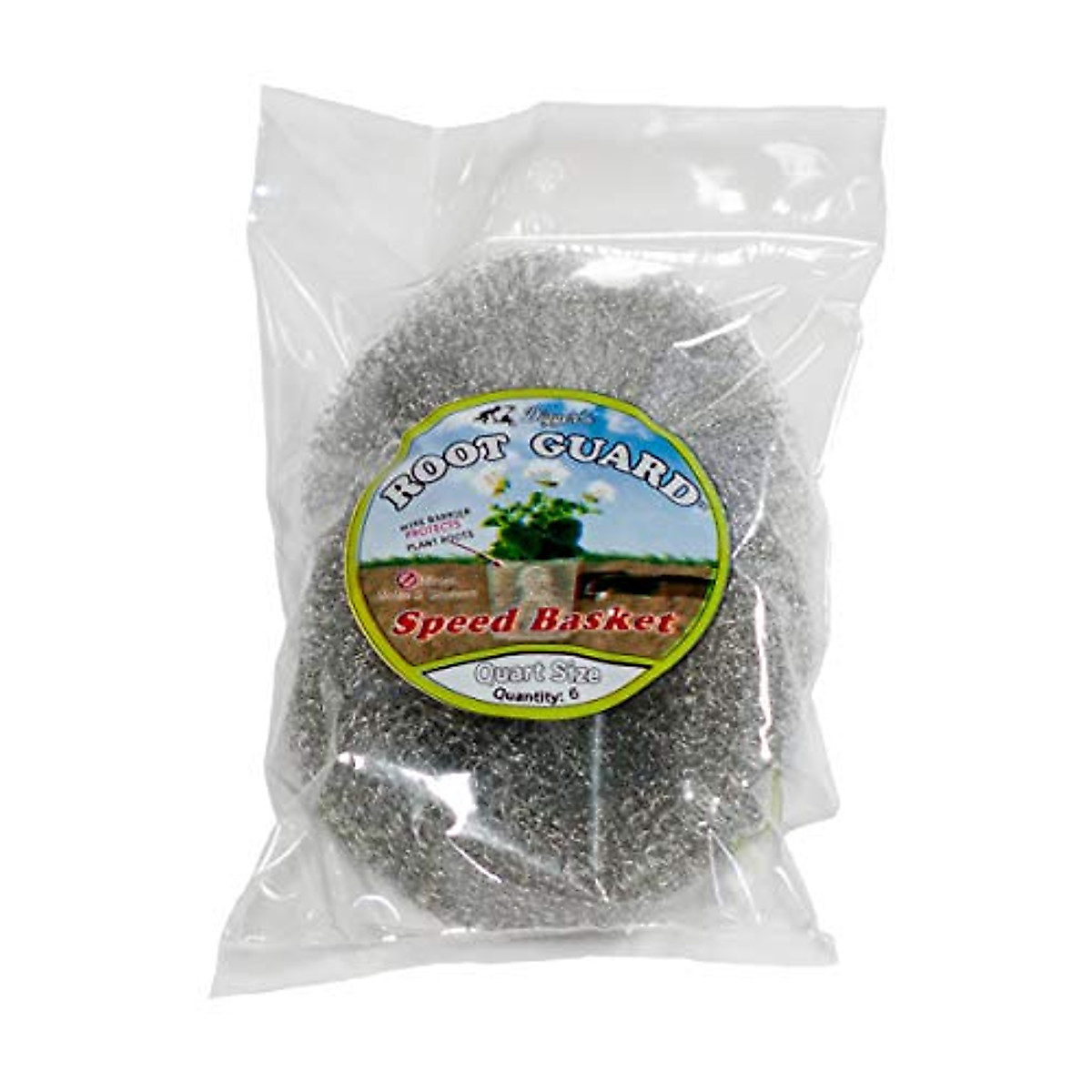 RootGuardTM Speed Baskets, Gopher Wire Baskets. (1-Quart Mini - 6 Pack)