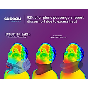 Cabeau Best Neck Pillow for Travel – Evolution Earth – 360° Head, Neck and Chin Support for Sleeping – Sustainable Memory Foam - Removable, Washable Cover with Compact Carrying Case (Terra)