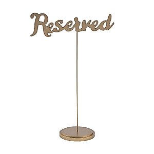 Gold Calligraphy Reserved Table Signs (set of 6) for Wedding - Party Supplies