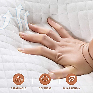 XXkseh Twin Mattress, 5 inch Medium Firm Feel Gel Memory Foam Mattress with CertiPUR-US Certified Twin Size Mattresses for Cool Sleep & Pressure Relief（White）